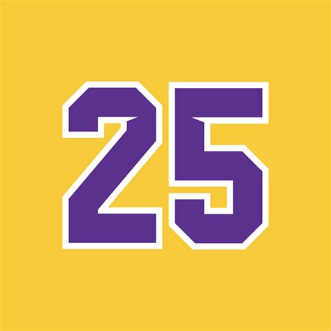 Basketball Sport Number Vector Template 25 23554101 Vector Art At Vecteezy