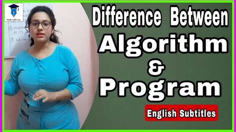 Difference Between Algorithm And Program In Hindi English Subtitles