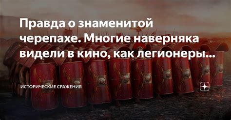 Правда о знаменитой черепахе Многие наверняка видели в кино как легионеры… Исторические