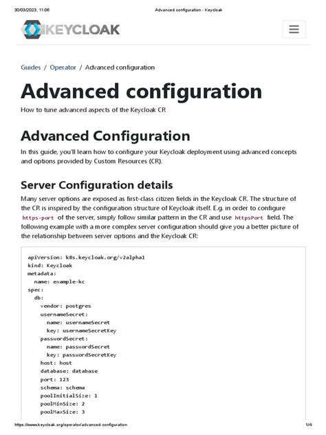 Advanced Configuration Keycloak Pdf Computer Programming Information Technology