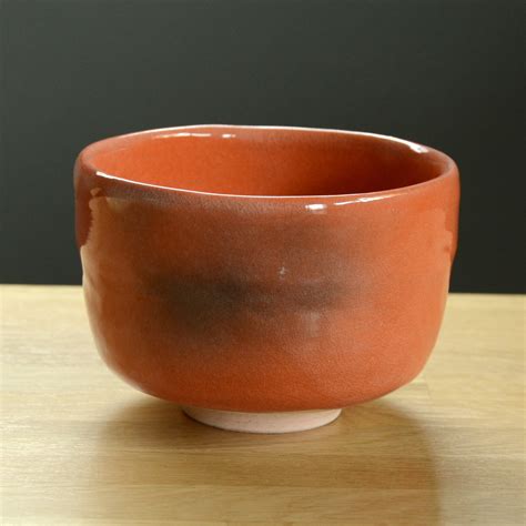 赤楽抹茶碗 茶器茶道具 抹茶碗 Sazen Tea