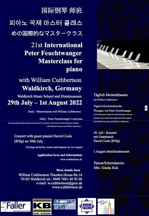 I Am Honoured To Be Invited By Prof William Cuthbertson To Perform On Saturday 307 At 2000 In
