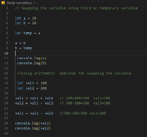 Naga Vishnu On Linkedin 🤔 Today I Solved A Javascript Problem On Swapping Variables Using A