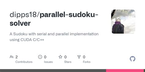 Github Dipps18parallel Sudoku Solver A Sudoku With Serial And