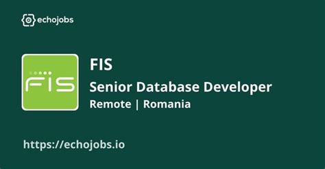Fis Is Hiring Senior Database Developer Remote Oracle Sql Git