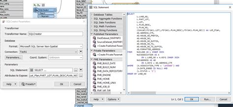Fme Form Fme Querying An Microsoft Sql Server Non Spatial To Perform An Attribute Join