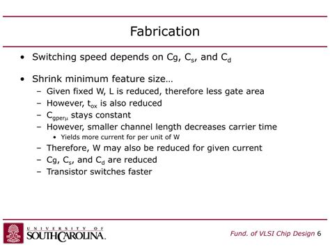 PPT CSCE 613 Fundamentals Of VLSI Chip Design PowerPoint