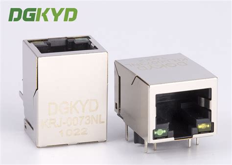 Customized 10 100base Transformer Plug Modular Rj45 Network Port Pbt Black Housing