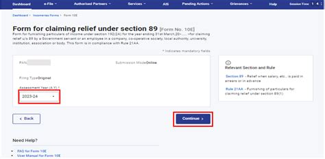 Form 10e User Manual Income Tax Department