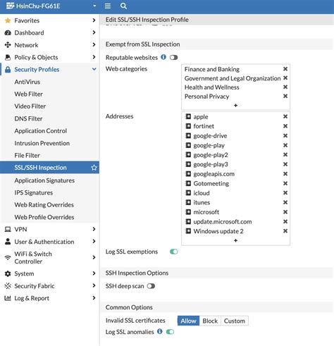 FortiGate 如何開啟SSL deep inspection掃描加密流量