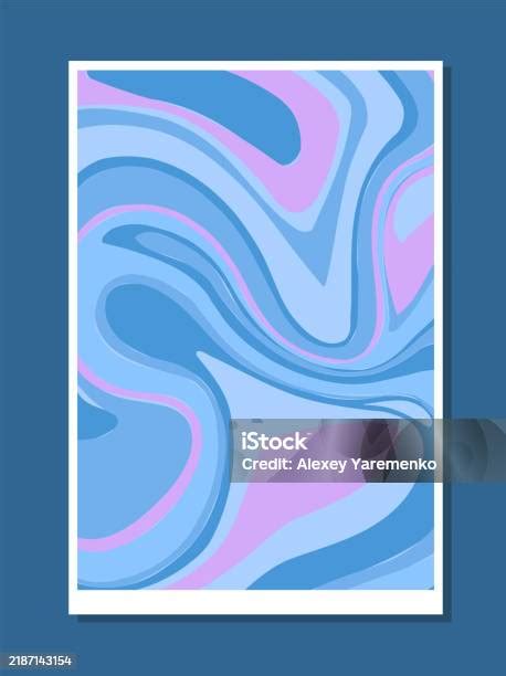 액체가 튀는 포스터 바이올렛과 블루 패턴 추상 미니멀리즘 창의성 예술 전단지 및 전단지 벽지와 질감 평면 벡터 일러스트 레이 션 0명에 대한 스톡 벡터 아트 및 기타 이미지