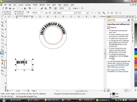 Cara Membuat Stempel Dengan Corel Draw Zalfa Kamilah Suryani