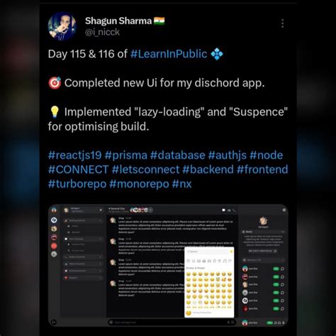 Shagun S On Linkedin Learninpublic Reactjs19 Prisma Database