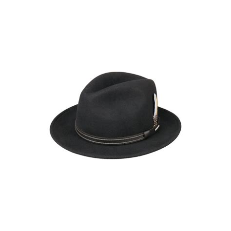 Fedora Series Wool And Cashmere Black Hat Stetson Reference 13244