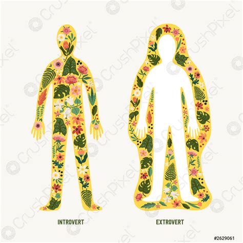 Extrovert And Introvert Extraversion And Introversion Concept