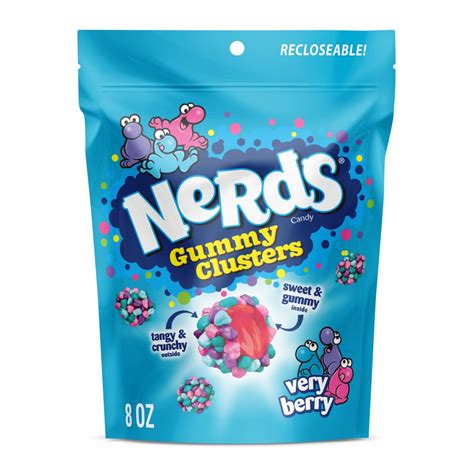 Nerds Gummy Clusters Very Berry Crunchy And Gummy Candy Bag 8 000 Oz Frys Food Stores
