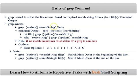 Section 9 Video 6 Basics Of Grep Command Vrtechnologies By