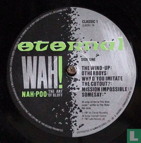 Nahpoo The Art Of Bluff Lp Classic 1 1981 Wah Lastdodo