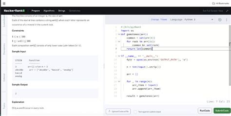 Solving Hackerrank Challenge On Gemstones With Python Mukul Pathak