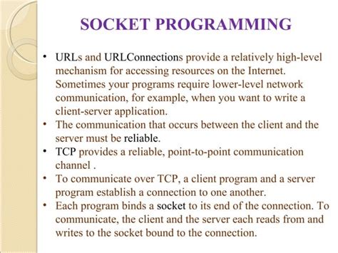 Networking Socket Programming In Java PPT