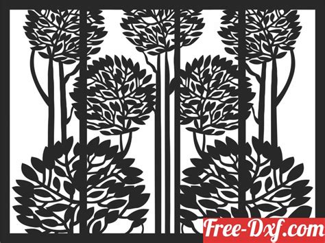 Download Decorative Wall Tree Panels YoMxr High Quality Free Dxf
