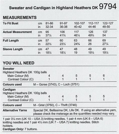 Stylecraft Highland Heathers Dk Pattern 9794 Sweater And Cardigan