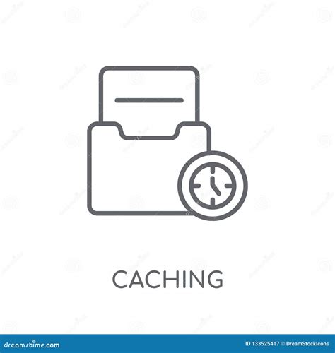 caching linear icon modern outline caching logo concept on whit stock vector illustration of