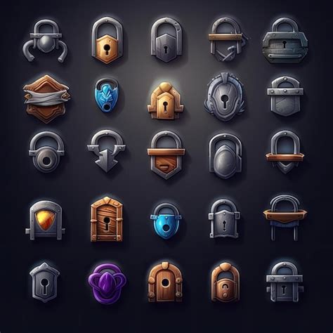 Premium Photo Icon Lock Key Game Ai Generated Symbol Gold Element