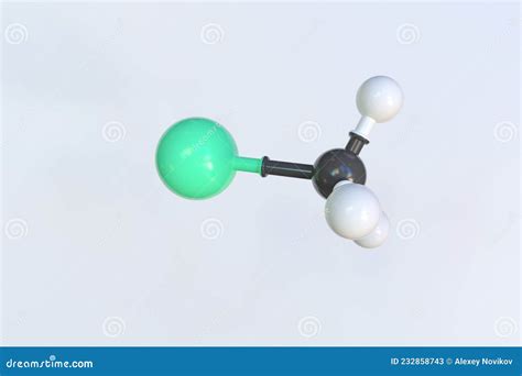 Bromomethane Molecule Structural Chemical Formula Ball And Stick Model Isolated Image Methyl