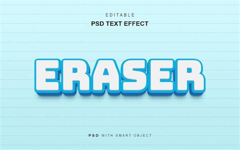 Premium Psd Eraser Text Effect