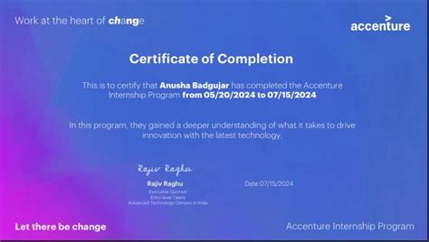 Anusha Badgujar On Linkedin Accenture Internship Technology Ai