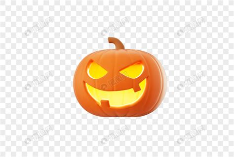 creative c4d halloween cute jack o lantern cartoon element 3d three dimensional model png free
