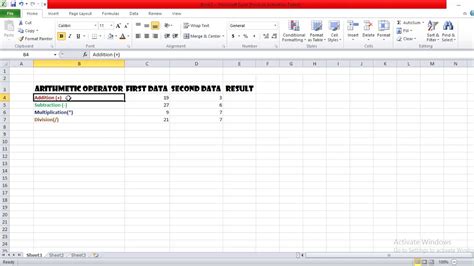 Arithmetic Operations Tutorial Addition Subtraction Multiplication Division Youtube