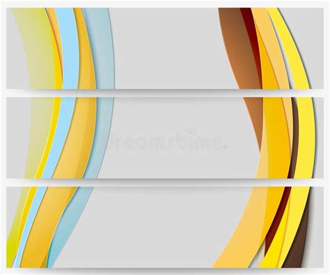 Abstract Headers Set Wave Vector Design Stock Vector Illustration Of Design Curve 52024887