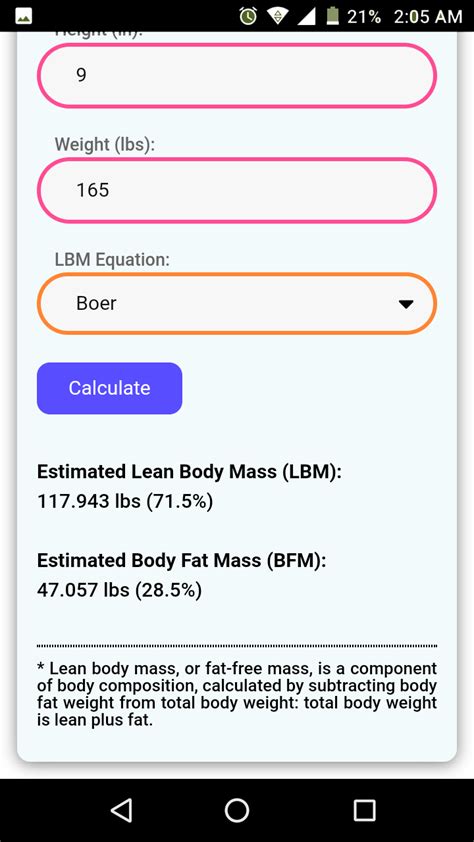 Lean Body Mass Calculator Lean Body Mass Rechner By