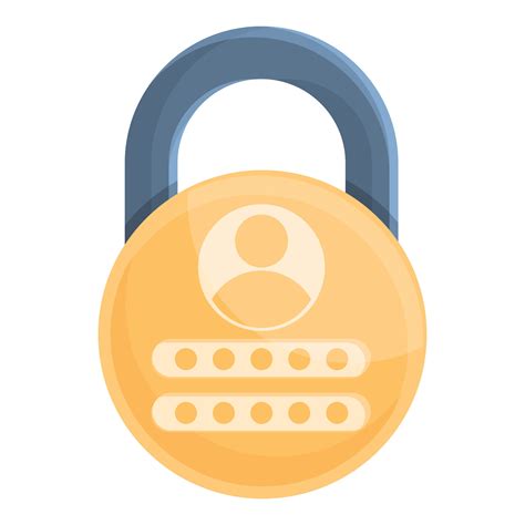Padlock Password Protection Icon Cartoon Style 14348110 Vector Art At
