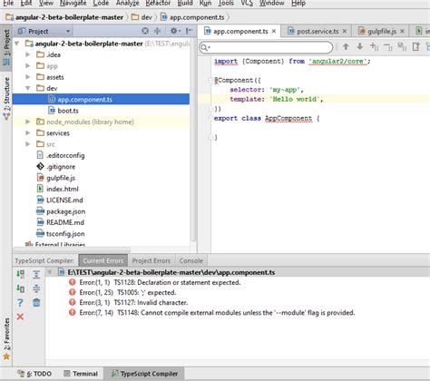 Angular Intellij Idea Ts1128 Declaration Or Statement Expected