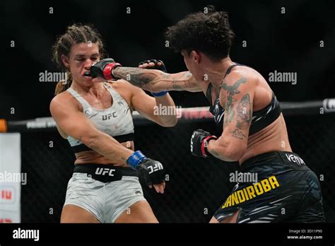 Brazils Virna Jandiroba Right Punches Brazils Mackenzie Dern During
