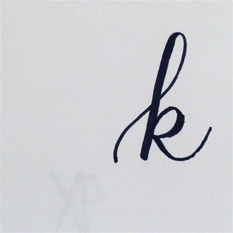 Cursive Letter K In Calligraphy
