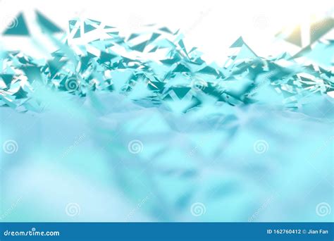 Triangle Surface Plane With Structure Lines 3d Rendering Stock Illustration Illustration Of