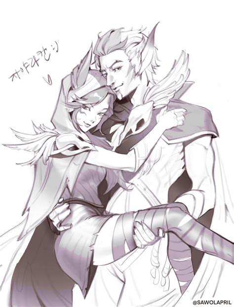 Xayah And Rakan League Of Legends Drawn By Sawolapril Danbooru