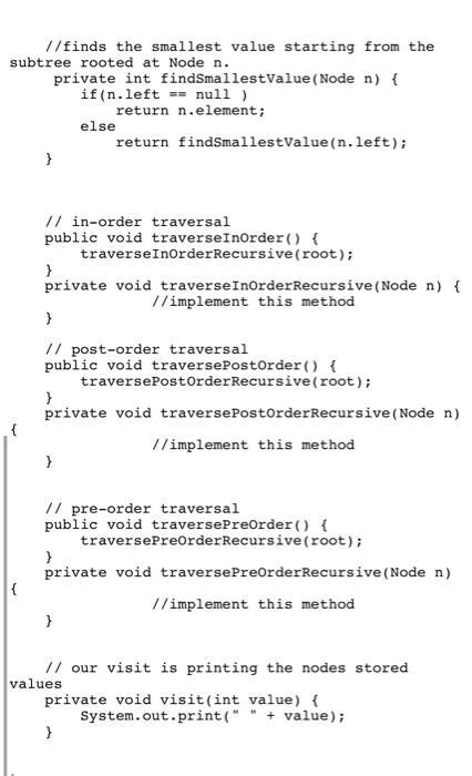 Solved Lab 7 Binary Search Tree Follow The Skeleton Of The