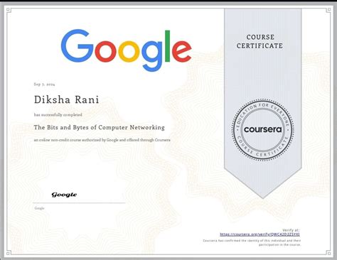 Diksha Rani On Linkedin Excited To Have Completed The Bits And Bytes Of Computer Networking