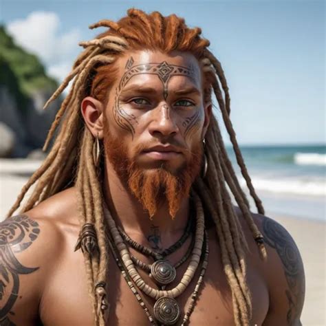 Hyper Realistic Eyeless Human Beach Druid Characte