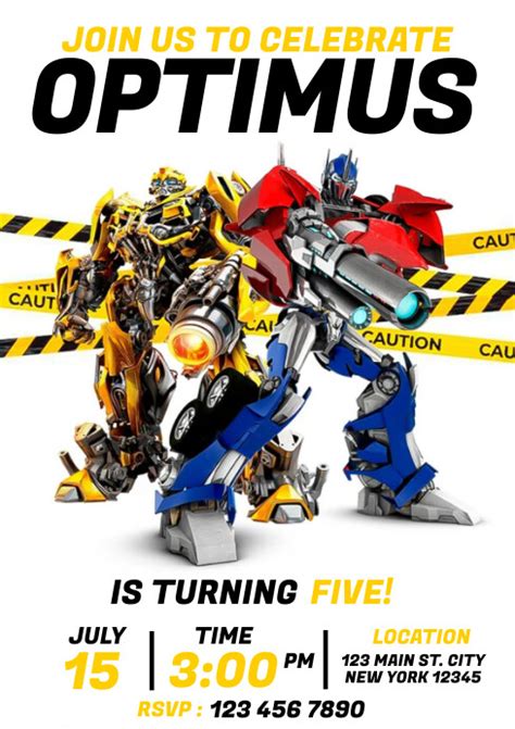 Transformers Birthday Invitations Background Transformers Free