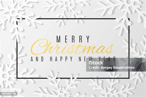 크리스마스 인사말 카드입니다 눈송이 종이 잘라 행복 한 새 해 2019입니다 계절 축제 웹 배너입니다 프레임에 텍스트입니다 벡터