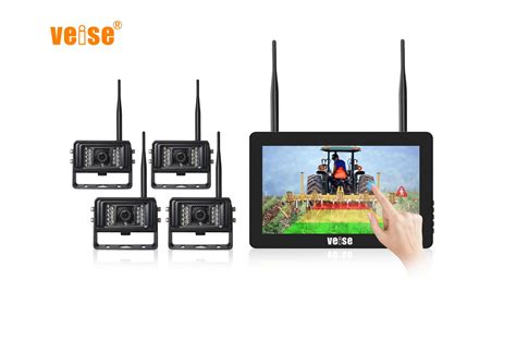 4ch Ai Bsd Wireless Rearview Car Camera System With Monitor For Truck Rv Forklift 1080p Hd