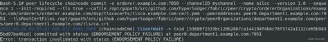 【error】error transaction invalidated with status endorsement policy