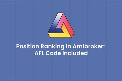 Position Ranking In Amibroker Afl Code Included Zerobrokerageclub