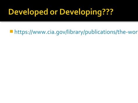 Developed Vs Developing Ppt